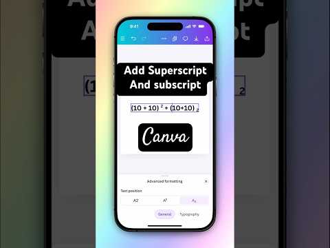 How to type superscript in Canva #canvatutorial #canva