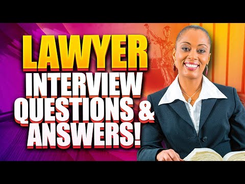LAWYER Interview Questions & Answers! (How to PASS a Law Firm Job interview!)