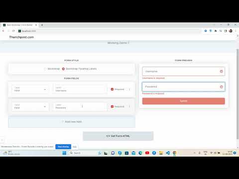 React-Bootstrap Form Builder Working Demo