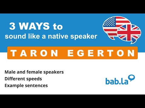 TARON EGERTON pronunciation | Improve your language with bab.la