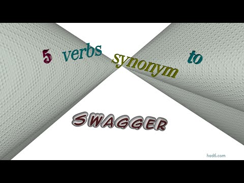 swagger - 6 verbs synonym to swagger (sentence examples)