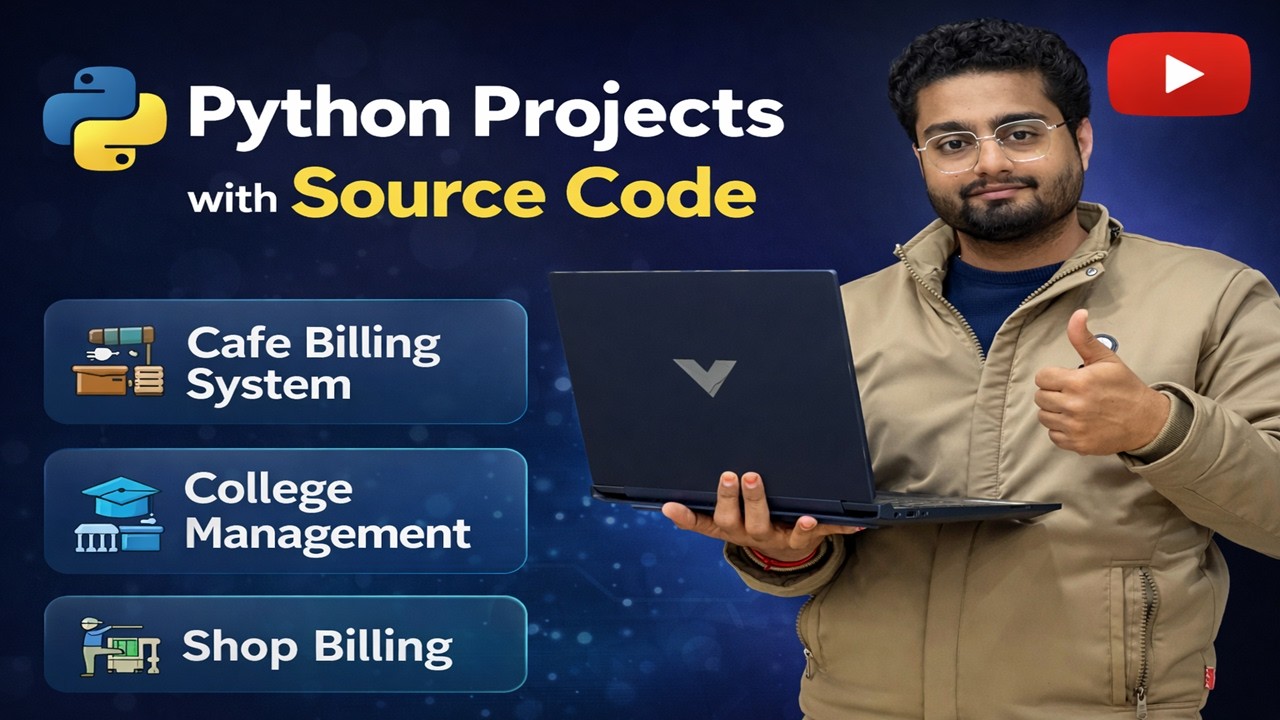 Python Projects with Source Code | Cafe Billing System | College Management System | Shop Billing
