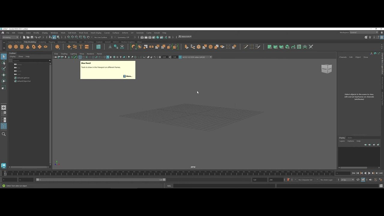 Maya 2023 - Interface and Scene Overview