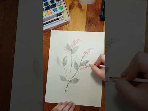 Wildflower drawing /watercolor painting #heartwayart #painting #art #trending #watercolor #drawing