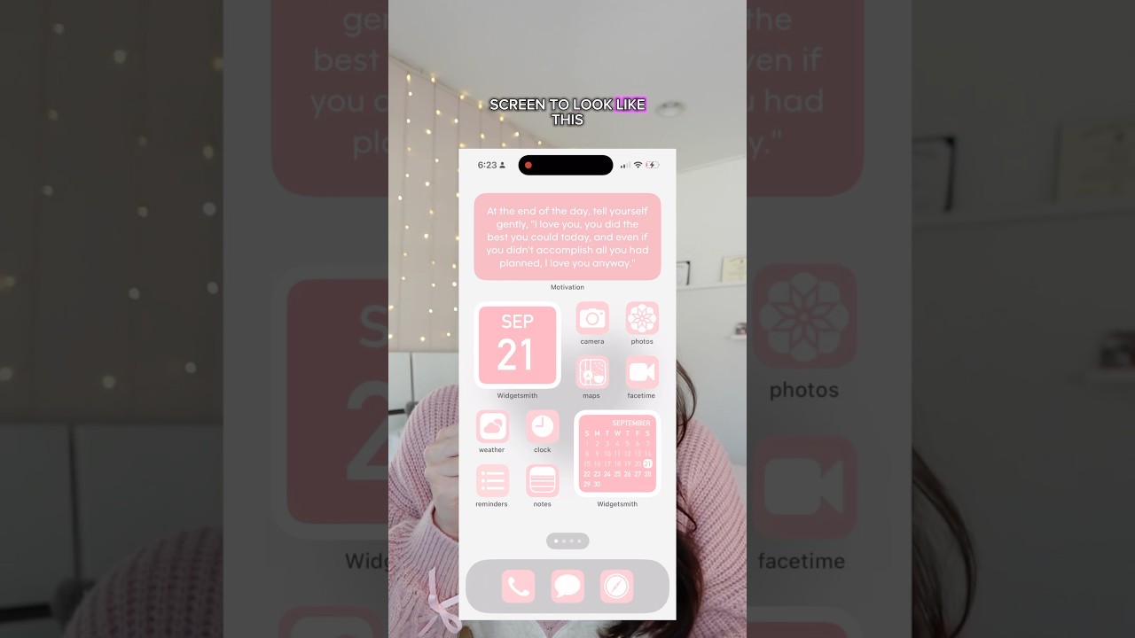 How to make pink app icons on iPhone #shorts