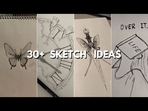 30+ Sketch Ideas | Must Try 🎀 | Aesthetic Drawing Ideas | Cute and Easy Sketches