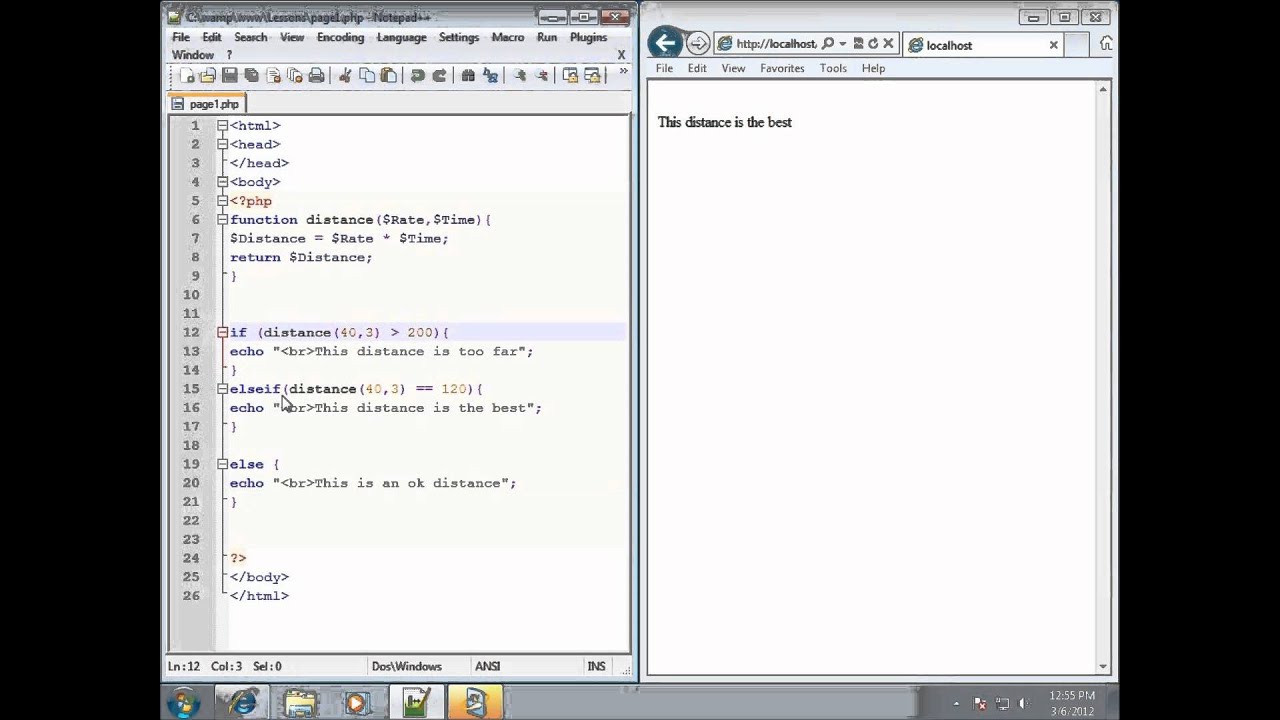 PHP Lesson 15 - The ElseIf Statment in PHP