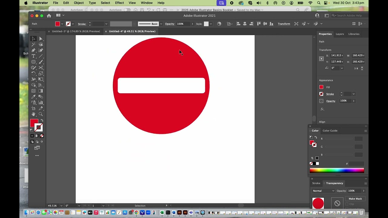 Illustrator street sign sample exercise