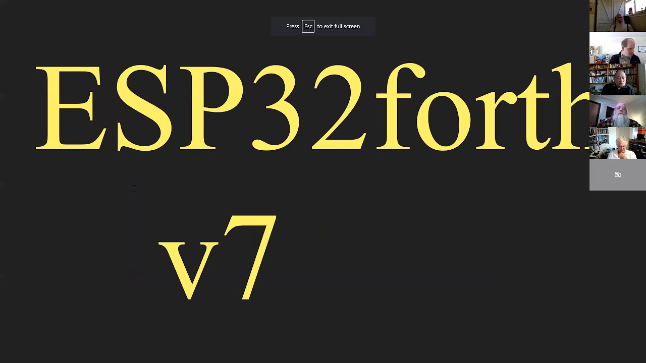 2021-02-27 - ESP32forth v7 & WebSent - Brad Nelson
