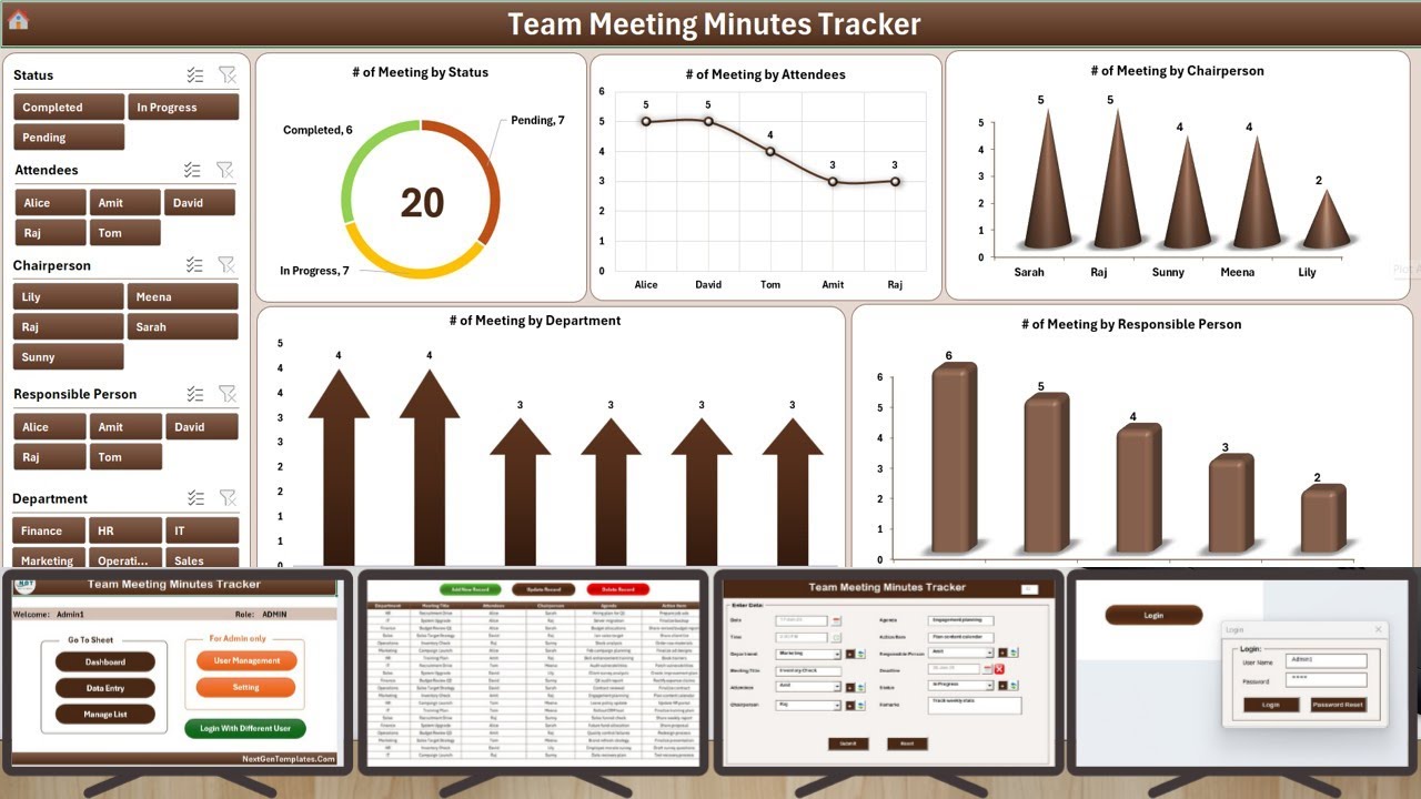 Team Meeting Minutes Tracker in Excel