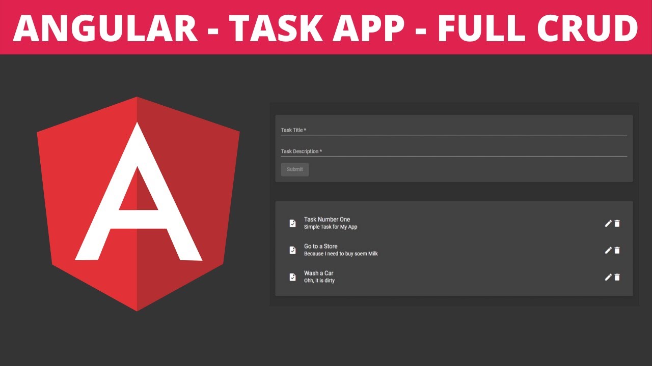 APIs with Angular #4 - Task APP with Full CRUD Functionality