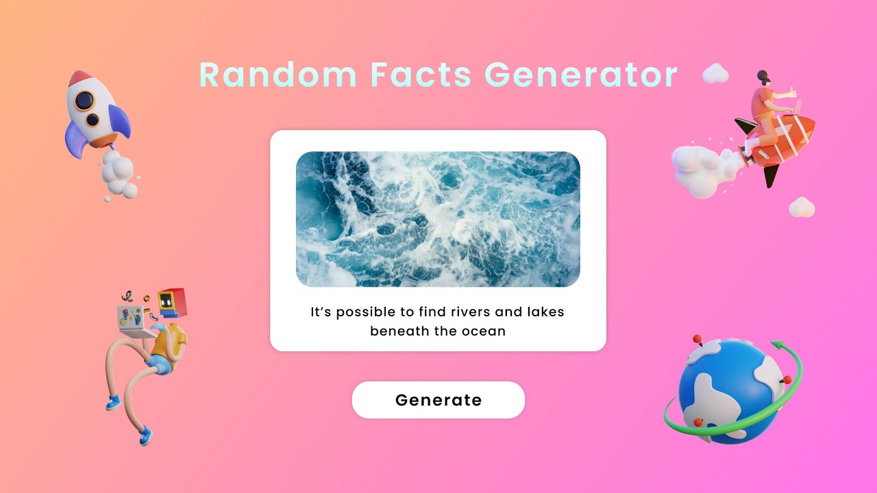 HTML CSS Javascript Project | Random Facts Generator