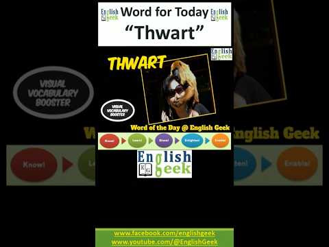 Word of the Day (Thwart) @EnglishGeek #shorts #english #vocabulary #new #word #thwart #fyp #ssc