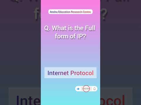 What is the Full form of IP ? IP Ka full form kya hota hai? #computer ##internet