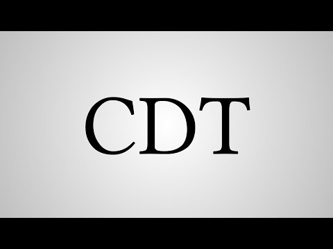 What Does "CDT" Stand For?