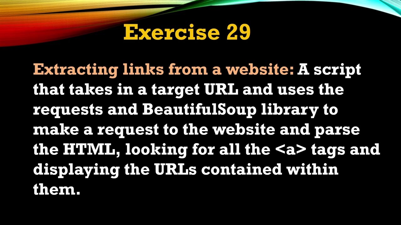 #29 Exercise - Extract Website Links With Requests and BeautifulSoup Modules. #python #programming