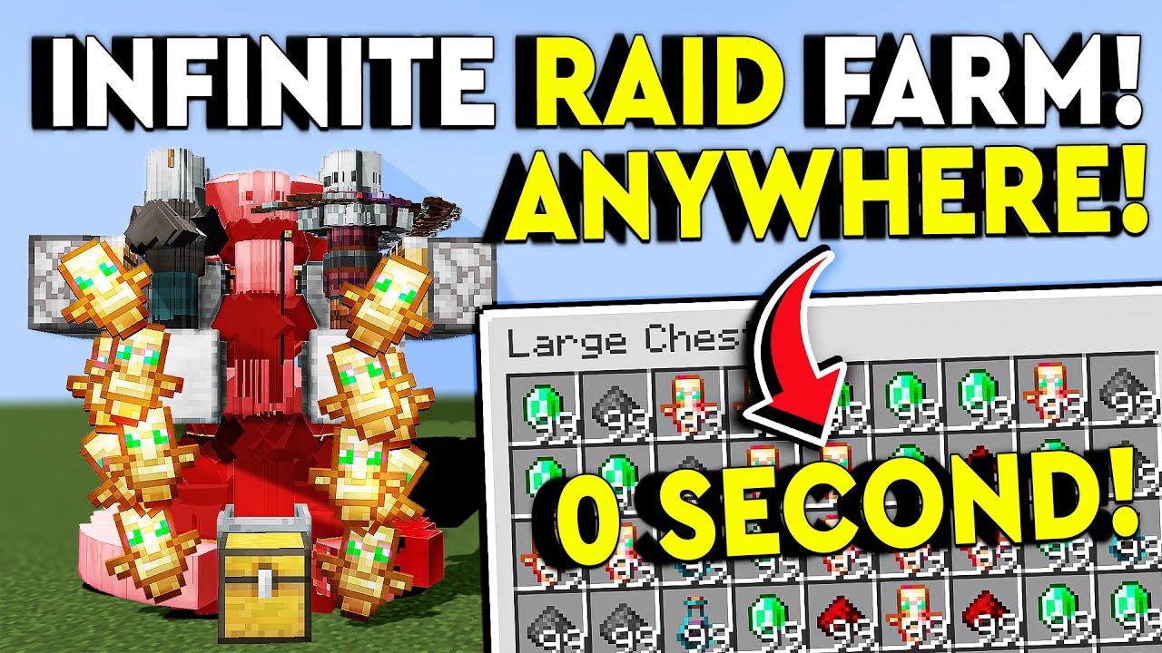 BEST 1.21 INFINITE RAID FARM! Minecraft Tutorial - 0S ANYWHERE ...
