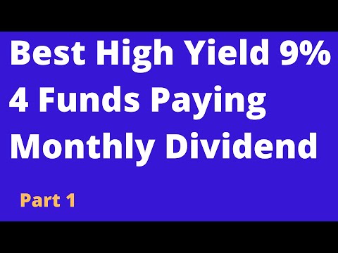 ????Best High Yield 9% Income Funds Paying Monthly CEF Closed End