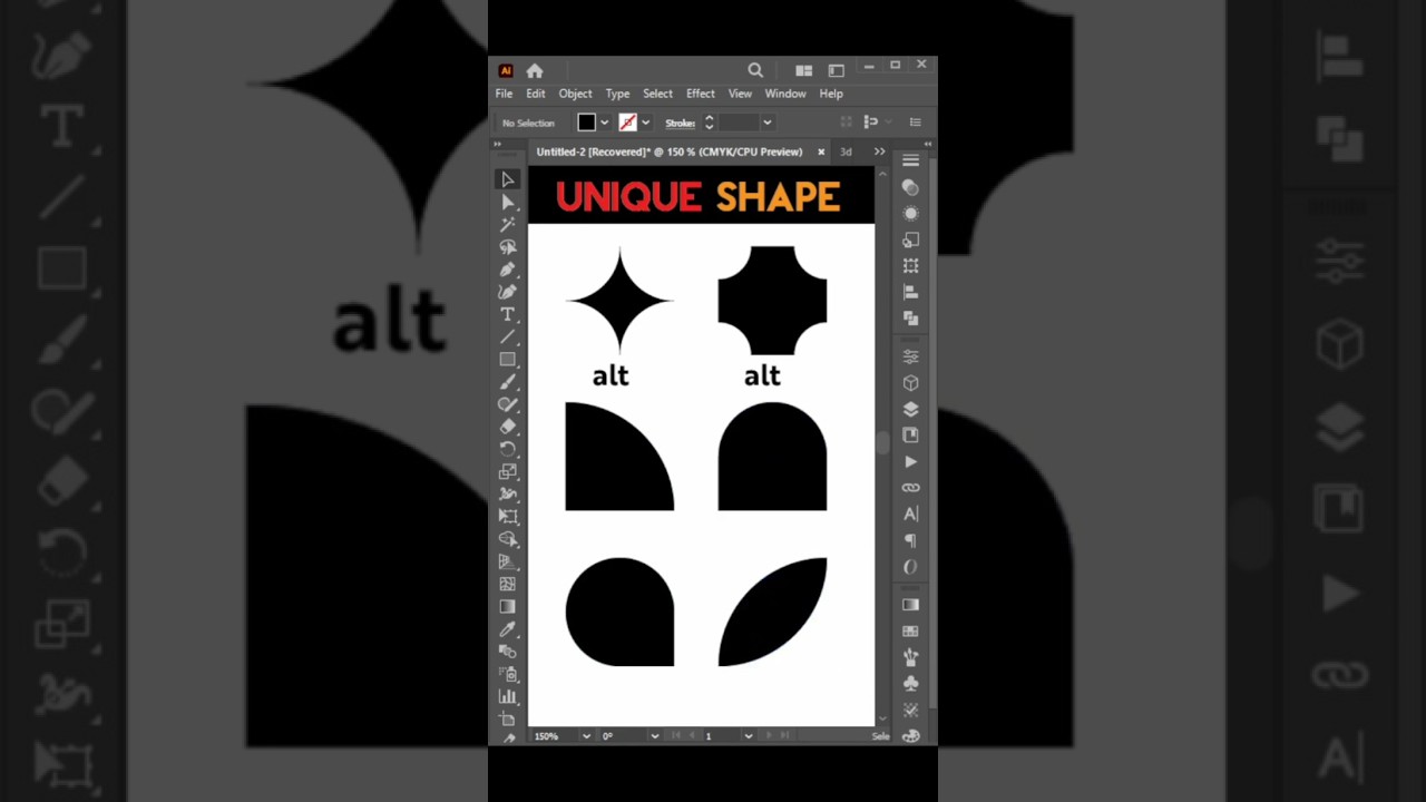 Unique Shape Make Use Rectangle tool in Illustrator  #shape #rectangular #illustrator #shorts