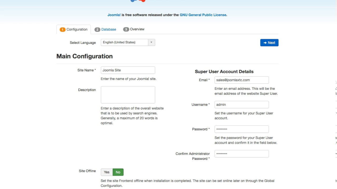 JoomlaXTC Quickstart Installation Tutorial