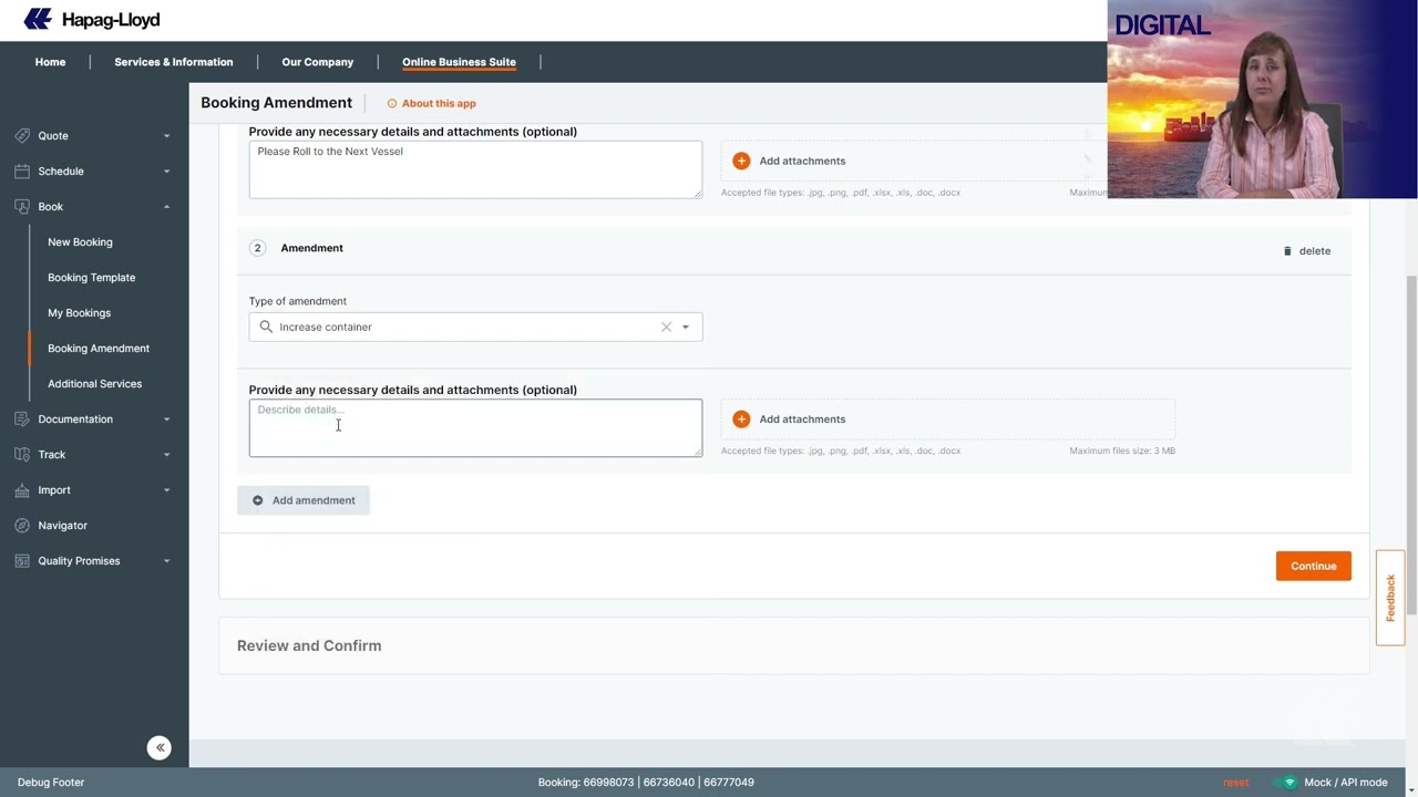 How to amend bookings online | Hapag-Lloyd