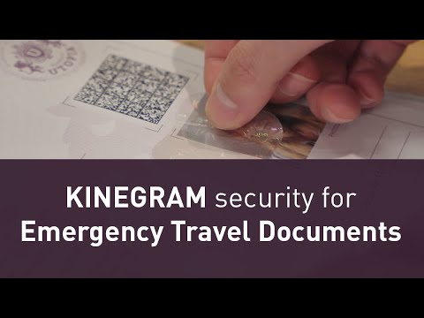 VDS BIO with the KINEGRAM security seal for Emergency Travel Documents