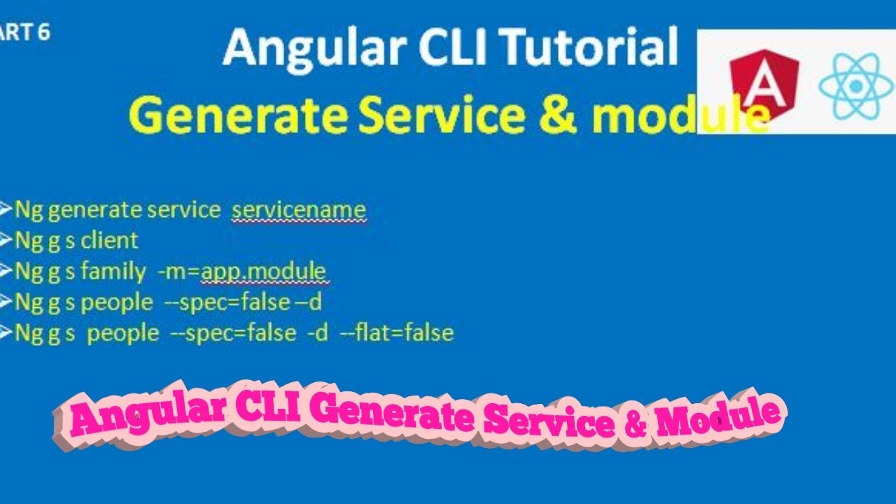 Angular CLI Generate Service & Modules