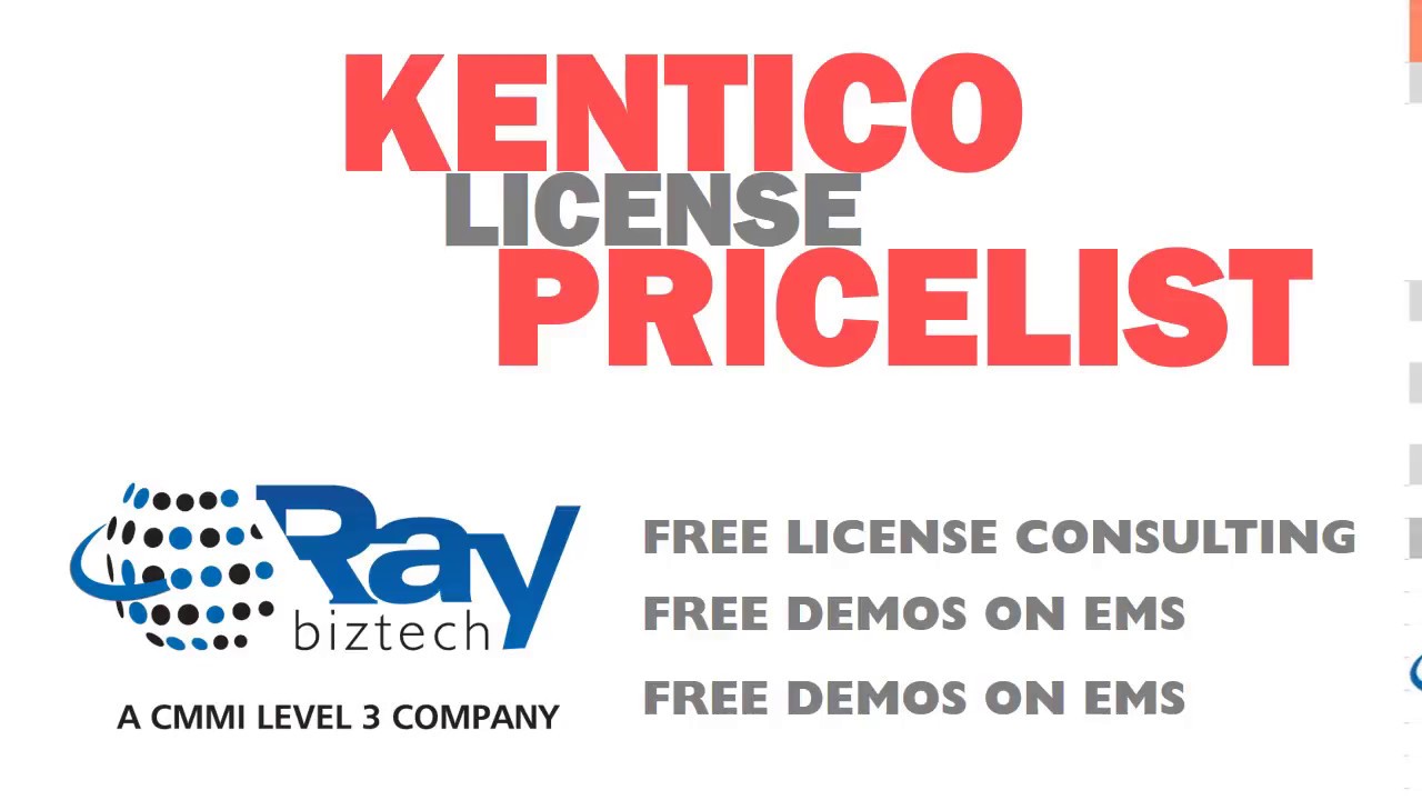Kentico License Pricing, Consulting, Demo Tutorial