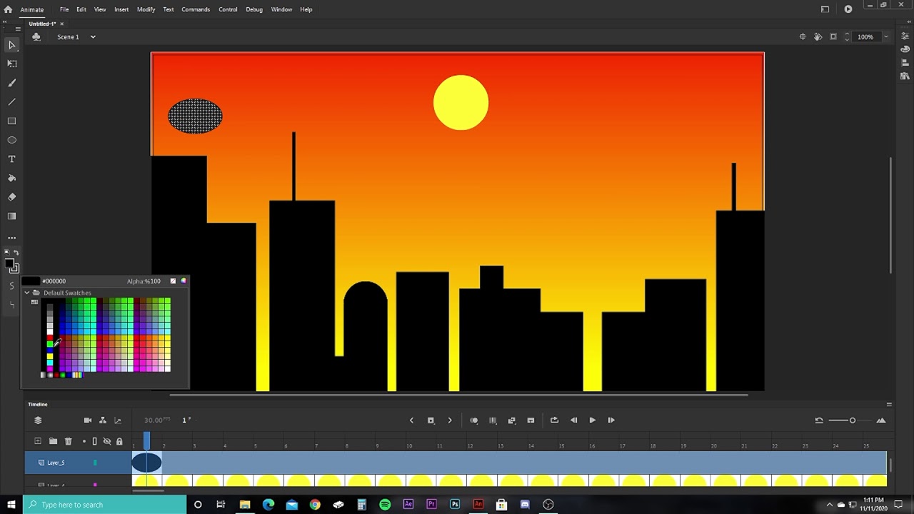 Adobe Animate Tutorial 1: Sunset
