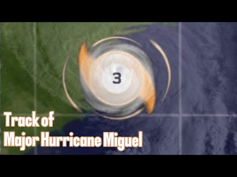 Hypothetical Hurricane Tracks| Hurricane Miguel 2030|