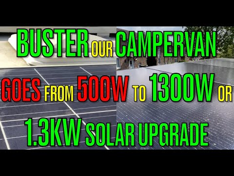 Buster gets Solar upgrade to 1300w. Charging my Super Soco TC Electric for FREE Part 2 KP Adventure