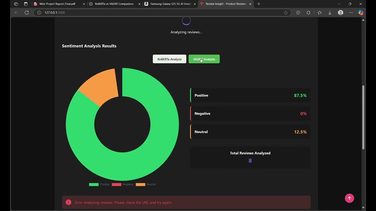 Review Insight Analyzer: AI-Powered Amazon Review Analysis Tool | Python Web Scraping Project