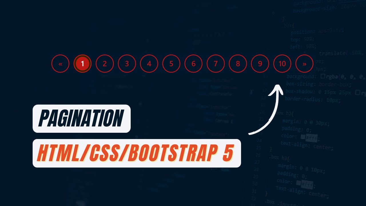 How to Make Pagination In Website Using HTML, CSS and Bootstrap 5