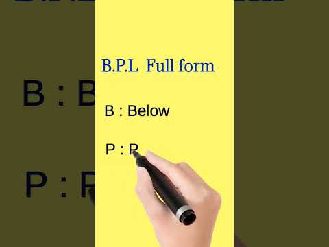 B.P.L Full form | full form of BPL | #full form