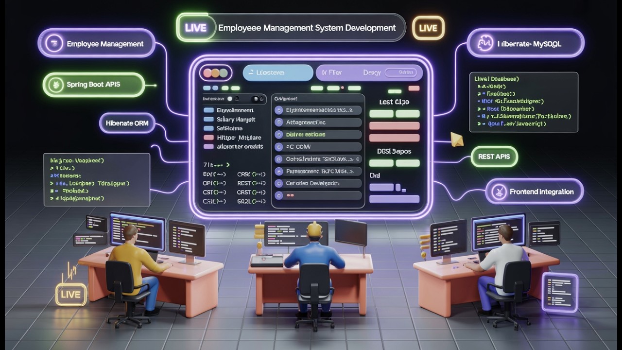 ☕ Full Stack Java Project LIVE | Employee Management System with Spring Hibernate / Spring boot