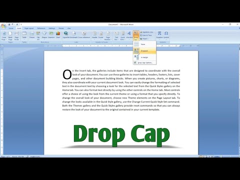 How To Create Drop Cap In MS Word
