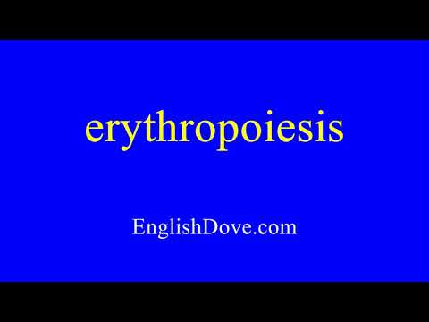 How to pronounce erythropoiesis in American English