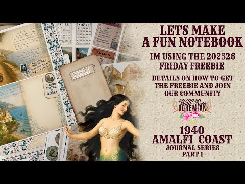 Friday Freebie and Tutorial, and July Subscription Preview, #junkjournaldigitals #freebie