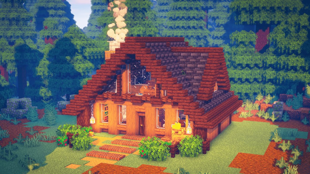 Minecraft | How to Build a Survival Wooden Cabin - Minecraft Builders