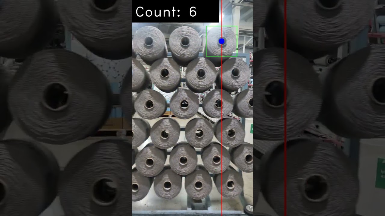 Efficient Yarn Bobbin Counting Using YOLOv11 | Object Detection | Object Tracking