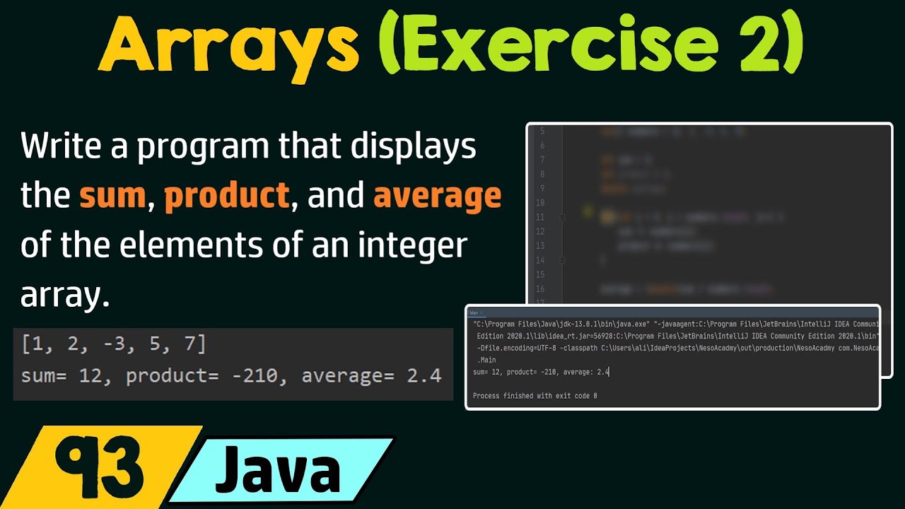 Arrays in Java (Exercise 2)
