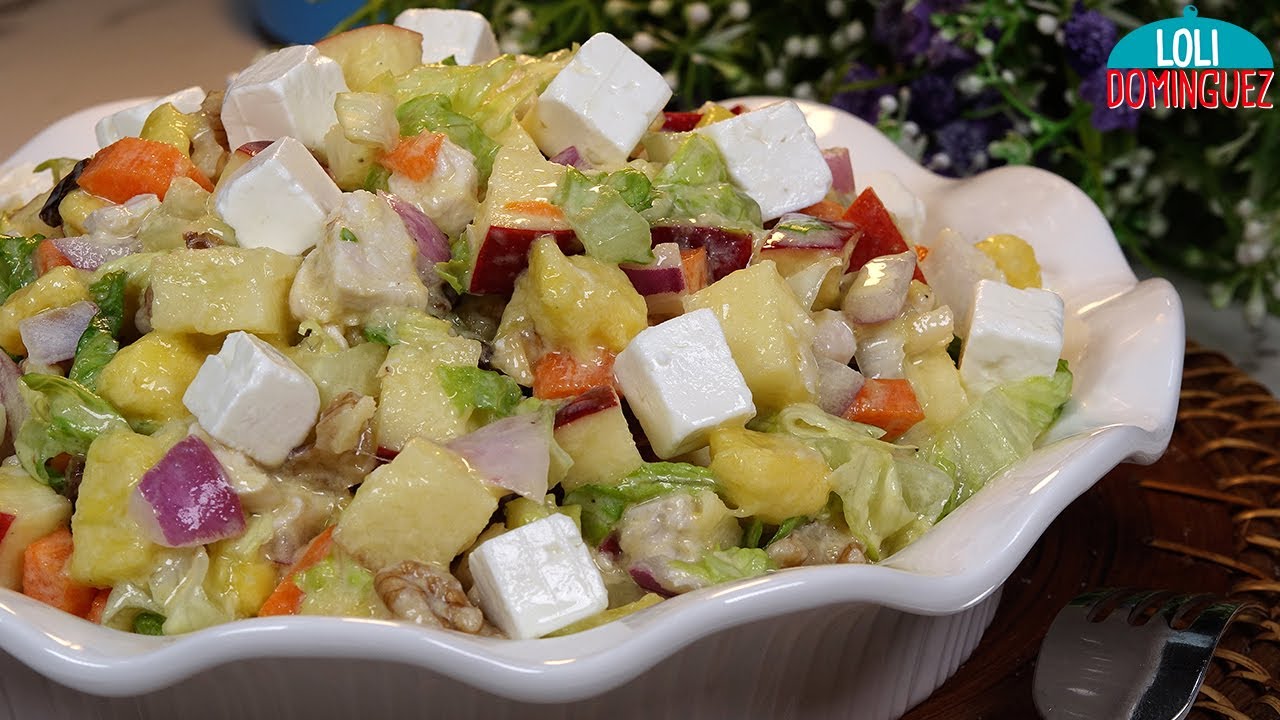 ENSALADA DE POLLO CON MANZANA. Esta ensalada además de estar deliciosa es muy saludable y completa