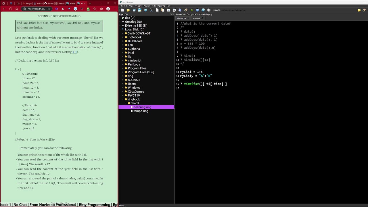 Ring Programming | Episode 1 | No Chat | From Novice to Professional