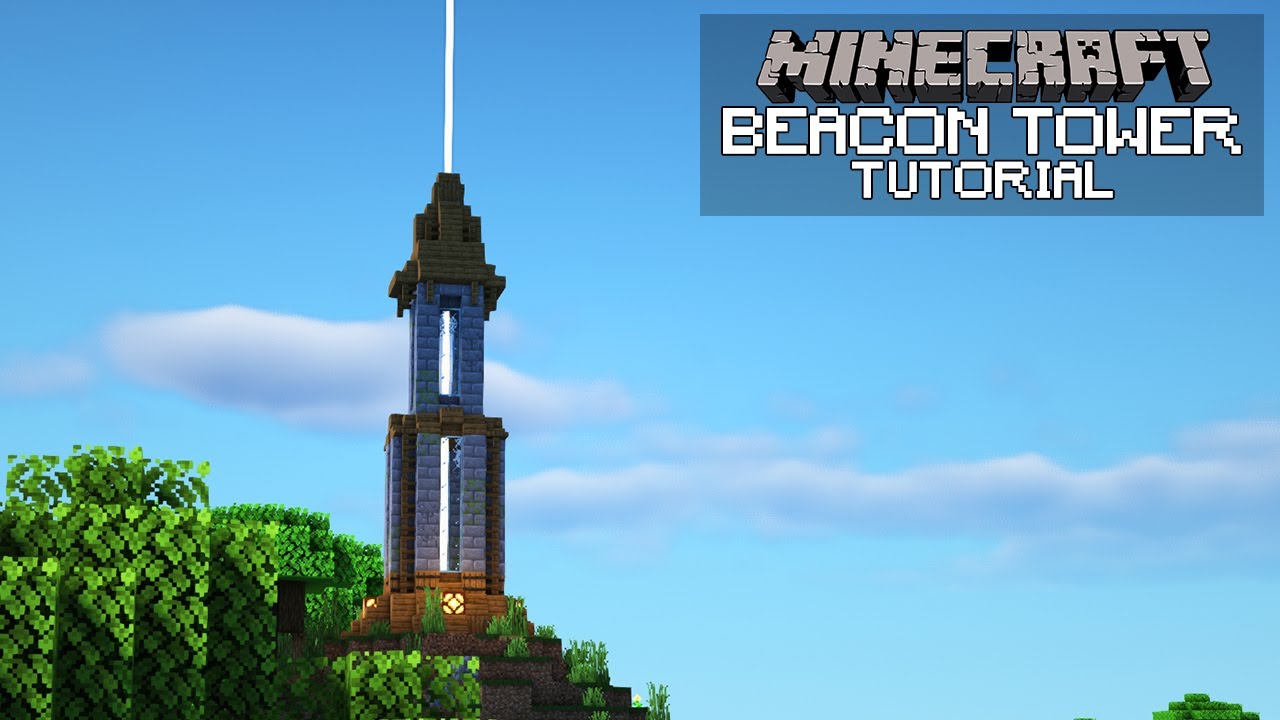 Minecraft: How To Build a Beacon Tower (Tutorial)