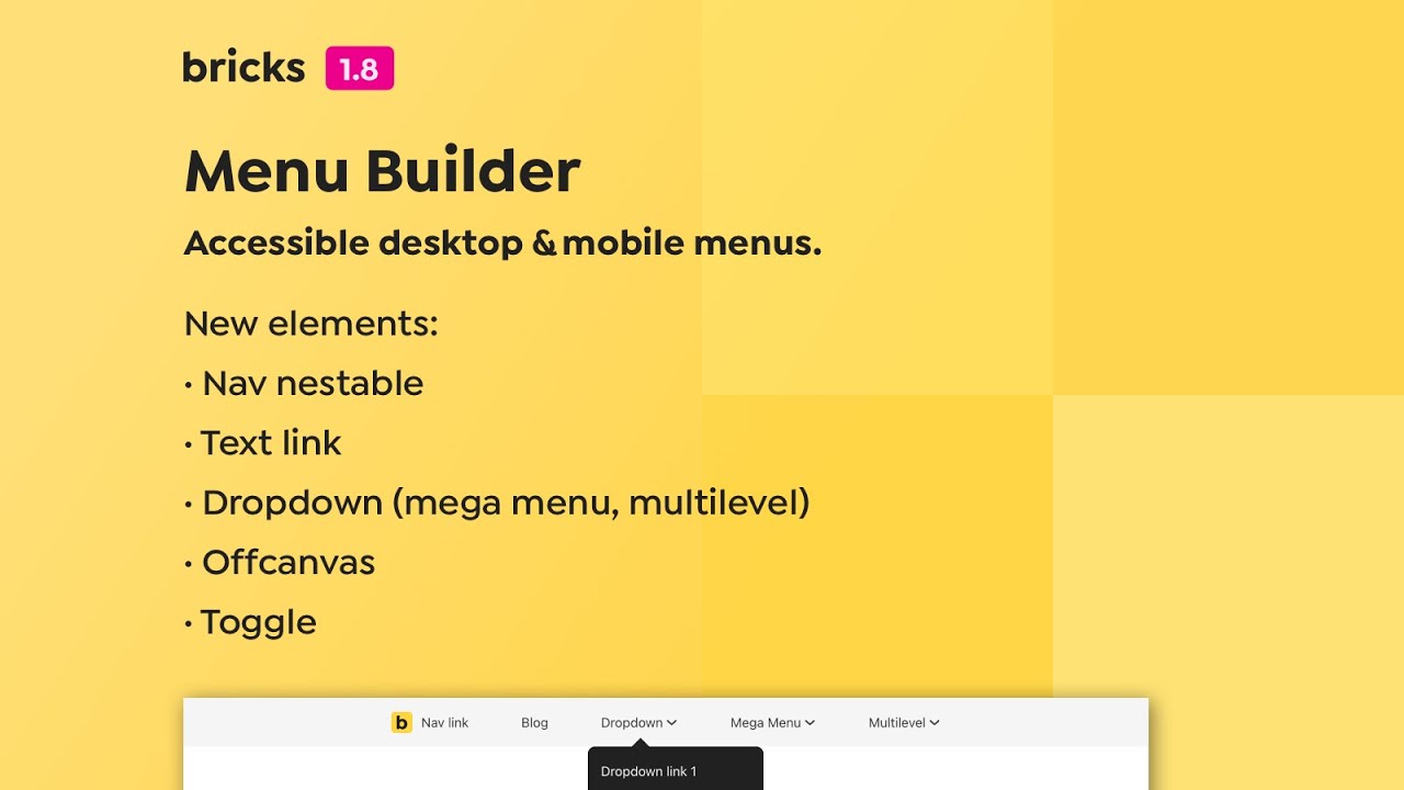 Bricks - Menu Builder