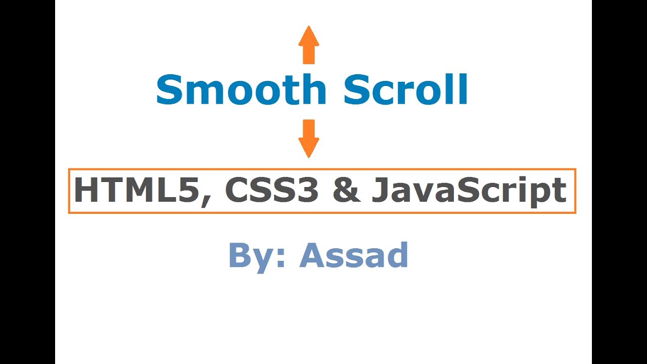 Smooth Scroll Lesson HTML, CSS and JavaScript (English)
