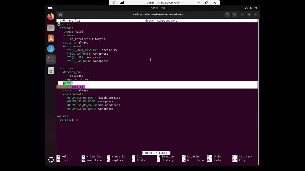 Using Docker Compose for a multi-container application