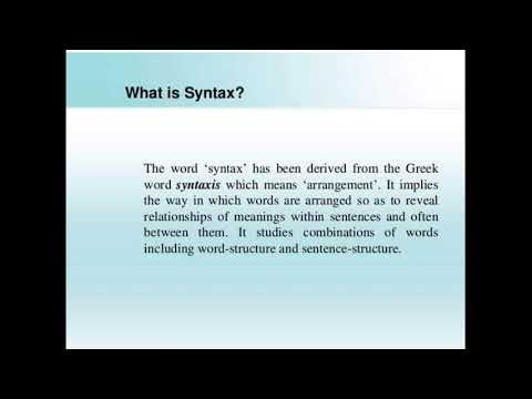 What Is Syntax ,Tree Diagram, Sentence Structure #Linguistics