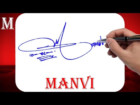 Manvi Name Signature Style - M Signature Style - Signature Style of My Name Manvi
