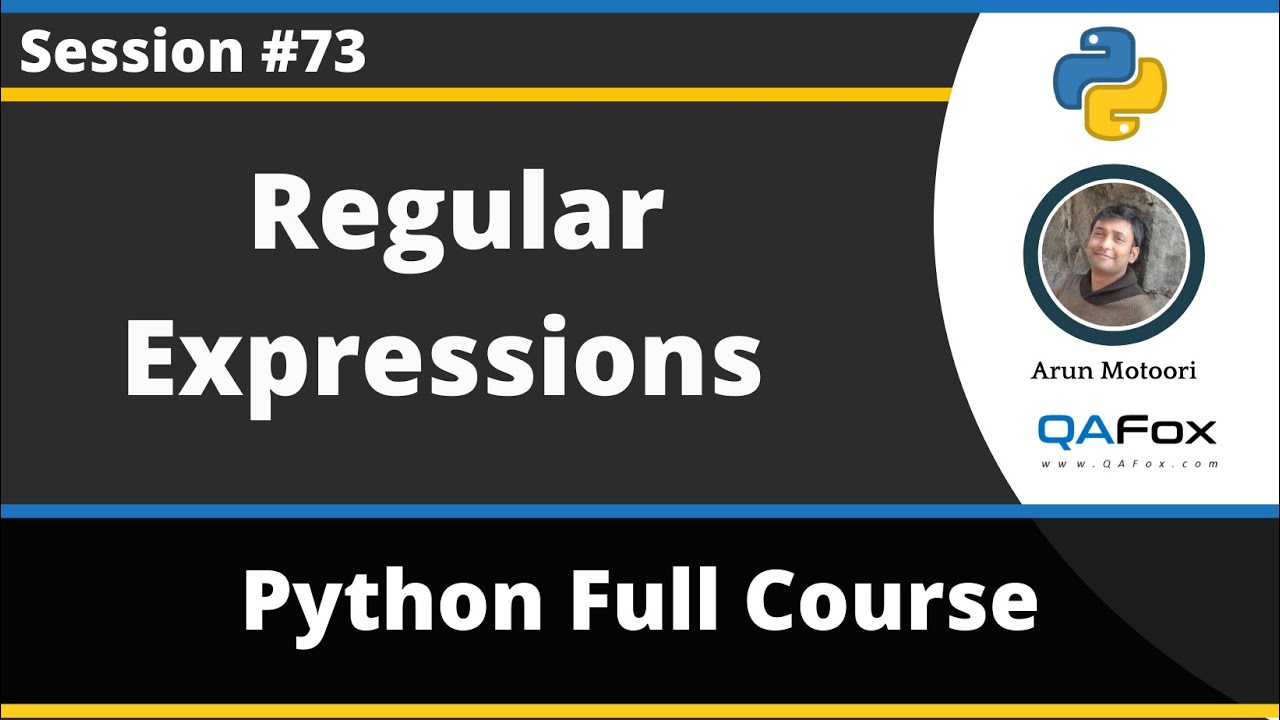Regular Expressions in Python (Python Tutorial - Part 73)